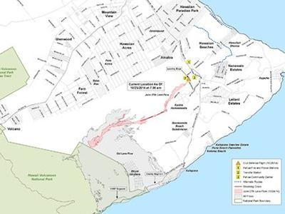 Pahoa Lava Flow Map